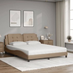 Postel s matrací Zadar cappuccino 160 x 200 cm umělá kůže 3208877