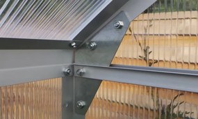 Jurhan & Co.KG Germany Zahradní skleník z polykarbonátu Aluminium M3 250 x 190 x 190 cm