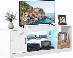 Costway TV skříňka TV s úložným prostorem a 3 otevřenými přihrádkami