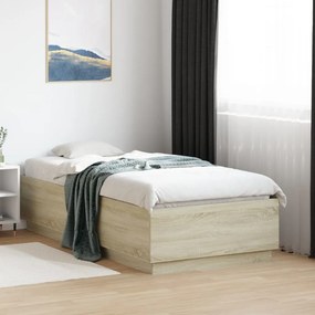 Rám postele dub sonoma 90 x 190 cm kompozitní dřevo 3209753