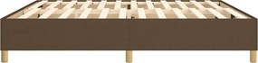 Rám postele s boxspringem tmavě hnědý 200 x 200 cm textil 3120988