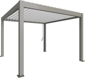 Biohort Pergola 3,5 x 3,5 křemenově šedá/bílá 367,5 x 367,5 cm