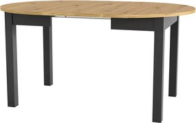 Jídelní rozkládací stůl Luni 110/160 cm dub Artisan/černý