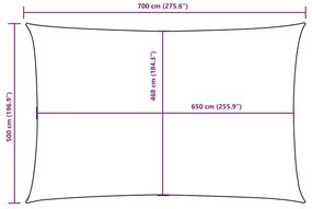 vidaXL Marketos Stínící plachta oxfordská látka obdélníková 5 x 7 m antracitová