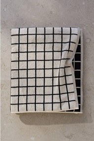 Černá/béžová bavlněná osuška 90x150 cm Grid – Jotex