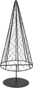 Černý antik kovový drátěný vánoční stromek Tree L - Ø 18*47 cm
