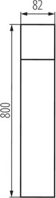 Sloupkové svítidlo Kanlux VADRA 80 E27 IP44 antracitová 29013