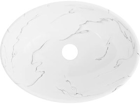 Mexen Elza, umyvadlo na desku 405x330x140 mm, bílá-imitace kamene, 21014081