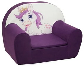 Kvalitní dětské křeslo UNICORN Fialová