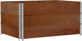 Zahradní truhlík hnědý 120 x 80 cm masivní borové dřevo 3295426