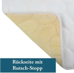 MSV PEBBLES koupelnová předložka 50 x 80 cm bílá / polyester / PU pěna