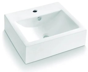 Bathco 0010 - Umyvadlo na desku BOLONIA 51x45,5 cm porcelán/bílá