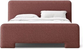 Růžová čalouněná dvoulůžková postel s roštem 180x200 cm Eda – Micadoni