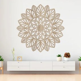 Dřevěná mandala na zeď. Dekorace z přírody Lotus I SENTOP HDF0255