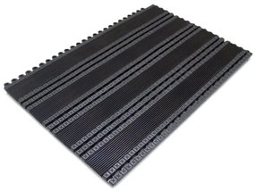 Černá textilní zátěžová vstupní rohož Premier Ribbed (Cfl-S2) - 44 x 29 x 1,4 cm