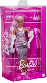 Mattel Barbie Deluxe modelka - Metalické Šaty / od 3 let