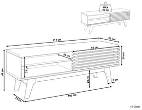 Televizní stolek s posuvným panelem TOLEDO Beliani
