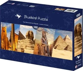 BLUEBIRD Panoramatické puzzle Objevte Egypt – Luxor a Gíza / 1000 dílk