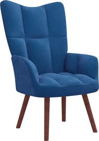 vidaXL Relaxační židle krémově samet [328061] Barva: Modrá