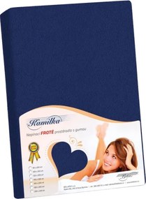 Bellatex Prostěradlo froté námořnická modrá rozměr 120x200 cm