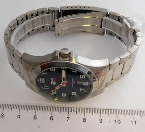 Pánské levné ocelové vodotěsné hodinky BUD-IN steel B1701.3 - 10ATM s modrým číselníkem