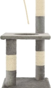 Škrabadlo pro kočky se sisalovými sloupky 109 cm šedé 170602