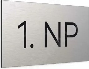 ACCEPT Označení podlaží "1. NP" - stříbrná tabulka - černý popis