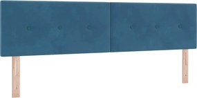 Postel s boxspringem s čelo Tmavě modrá 200 x 180 cm samet 3341484