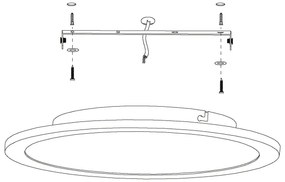 Eglo 98208 - LED Stmívatelné stropní svítidlo SARSINA-A LED/19,5W/230V + DO