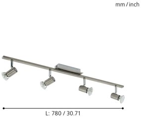 EGLO 90917 - Stropní svítidlo ROTTELO 4xGU10/LED/3W