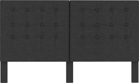 Prošívané čelo postele tmavě šedé textil 160 x 200 cm 287473