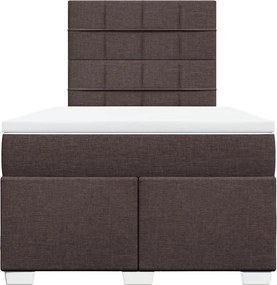 Box spring postel s matrací tmavě hnědá 120x190 cm textil 3292730