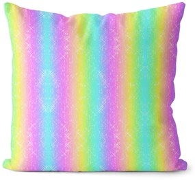 Polštář Rainbow stripes (Velikost: 55 x 55 cm)