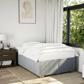 Rám postele bez matrace světle šedá 120 x 200 cm textil 3284464