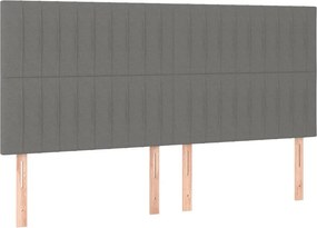 Box spring postel s matrací tmavě šedá 180x200 cm textil 3137334