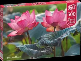 CHERRY PAZZI Puzzle Růžové květy lotusu / 500 dílků
