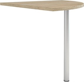 Rohové pracovní místo Modulo 200 x 200 cm, dub sonoma / šedá