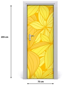 Samolepící fototapeta na dveře žluté květiny 75x205 cm