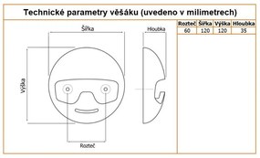 In-Design Dětský věšák Robot červený