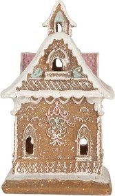 Perníkový LED domek kostel Gingerbread Cotti - 9*10*15 cm