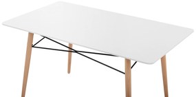 Bílý jídelní stůl BIONDI 140 x 80 cm Beliani