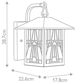 Elstead QZ-INGLENOOK2-S-Venkovní nástěnné svítidlo INGLENOOK 1xE27/60W/230V IP44