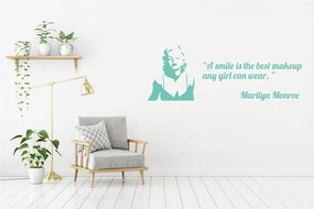 Lepy.cz Samolepka na zeď Marilyn Monroe - citát Velikost (šířka x výška): l00x36cm, Barevná varianta: Mátová zelená