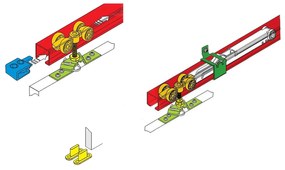 Posuvné dveře 90 cm Sharlene X (craft zlatý + bílá matná + černá). 1043989