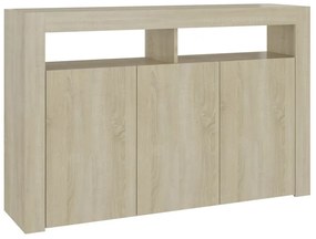 Příborník Liado s LED osvětlením - 115,5x30x75 cm |dub sonoma