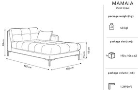 MUZZA Lenoška mamaia pravá 185 cm samet růžová