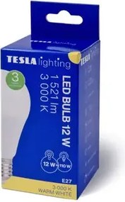 Tesla LED žárovka BULB E27 12W / 230V / 1521lm / 3000K / teplá bílá