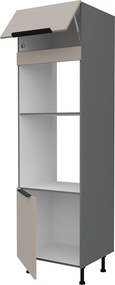 ARIA ta | vysoká skříňka 60 DPM-215 2F na vestavnou troubu a mikrovlnku | 60 cm | ANTI FINGERPRINT povrch | antracit/béžová