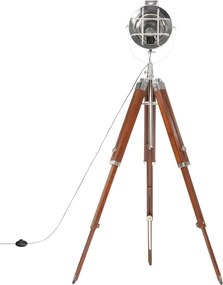 Stojací lampa na stativu masivní mangovníkové dřevo 165 cm 286113