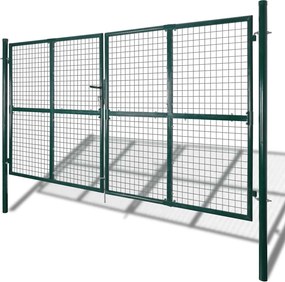 Dvoukřídlé plotové brány 300 x 150 cm práškově lakovaná ocel 142025